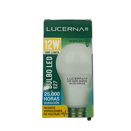 BOMBILLO LED LUCERNA # 12W A60 3K # 12W E27 3000K 110-220V - Coseimpa C.A.