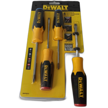 JUEGO DE DESTORNILLADORES DE 4PZAS DWHT62512 DEWALT Coseimpa C.A